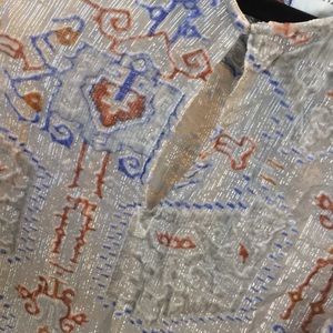 Anthropologie | Tops | Metallic Silver Soft Velvet Hd In Paris Anthro ...